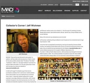 Nice Article on Jeff Wichmann at Mad Marbles | Peachridge Glass