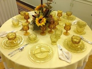 Some Gorgeous Depression Glass Table Settings | Peachridge Glass