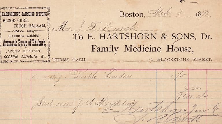 Edward H. Hartshorn – Hartshorn’s Family Medicines | Peachridge Glass